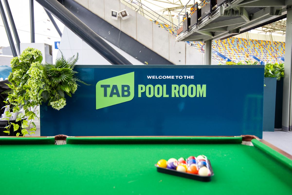 An activation to take straight to the Pool Room | Hospitality at The Gabba